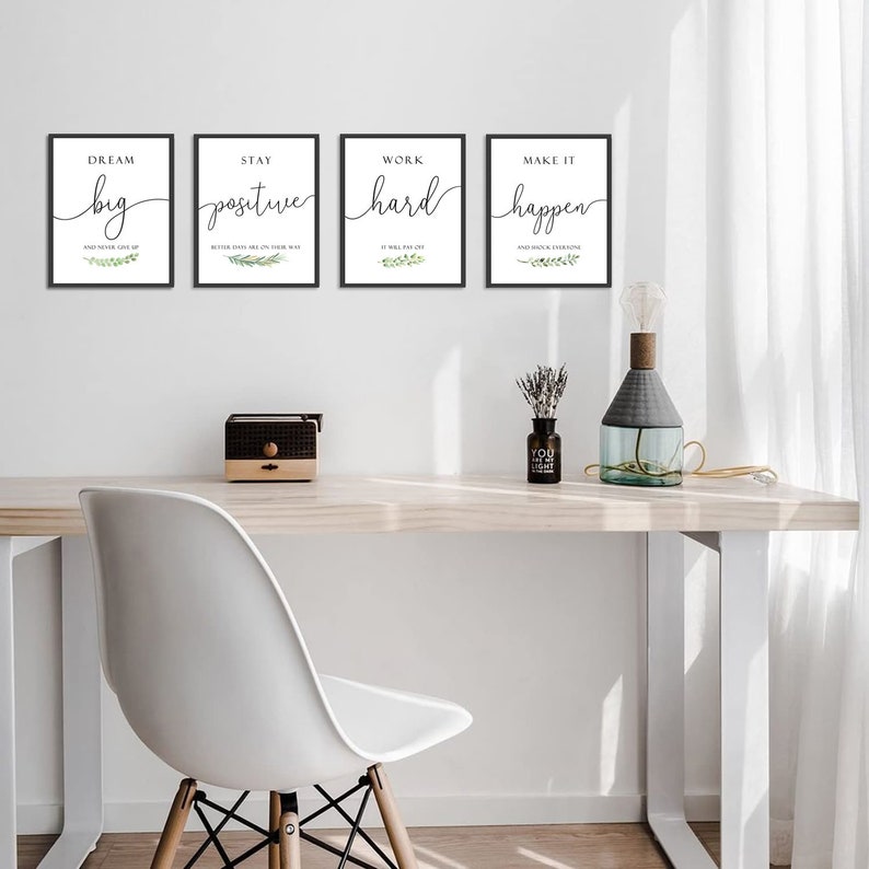 Inspirational Wall Art Office Decor Dream Big Motivational - Etsy