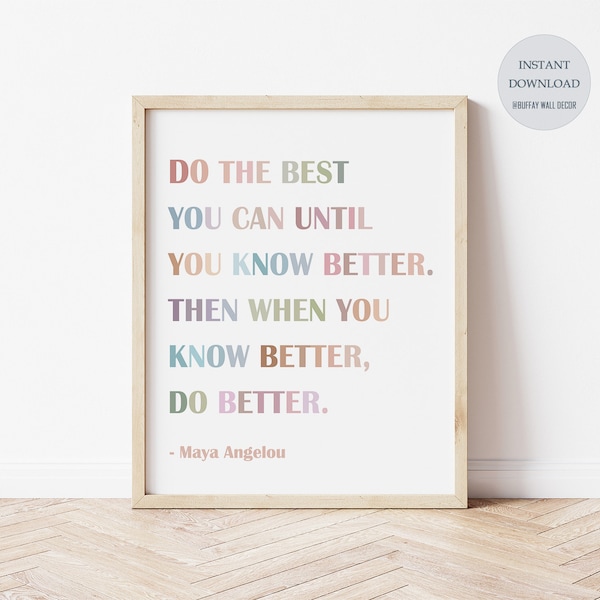 Maya Angelou Quote Wall Art - Etsy