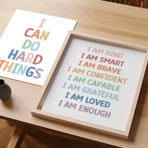 Kids Affirmations, Kids Wall Art, Classroom Decor, Boho Nursery Decor ...