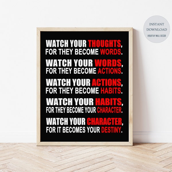 Watch Your Thoughts - Etsy