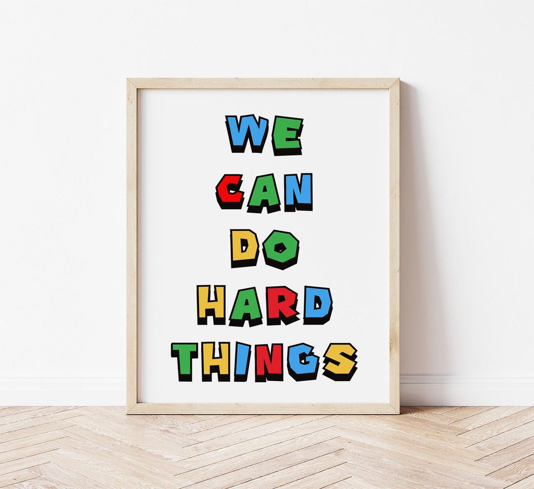 Boy's Room Decor, Affirmation Print, Motivational Quote for Kid, We Can ...
