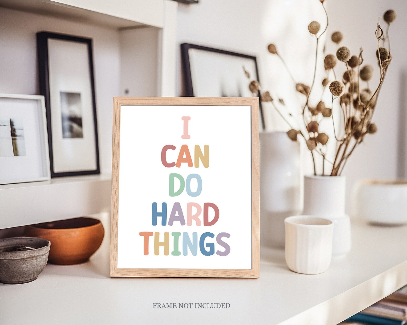 I Can Do Hard Things Poster, Boho Classroom Decor, Kids Affirmations ...