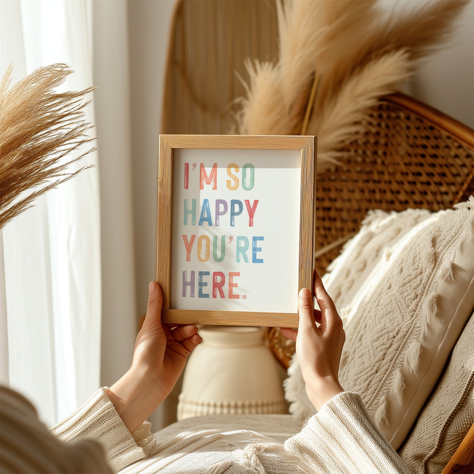 I Am so Happy You Are Here, Boho Classroom Decor, Classroom Art, Kids ...