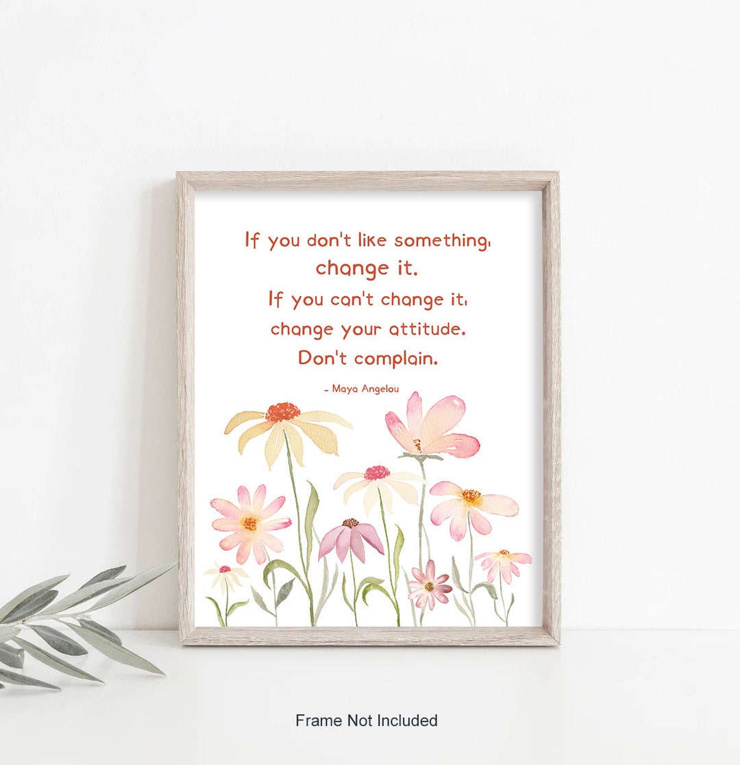Maya Angelou Quotes Wall Art Inspirational Wall Decor Positive
