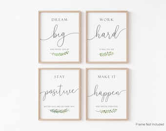 Daily Positive Affirmations / Black and White Prints / DIGITAL - Etsy