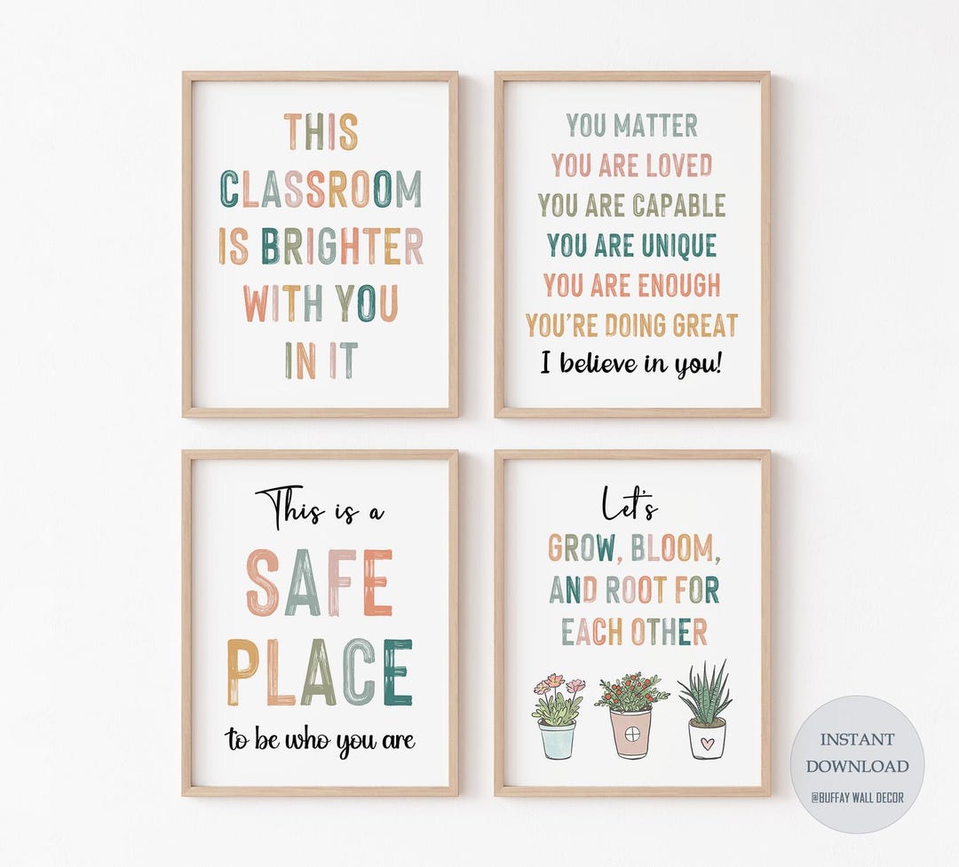 Classroom Wall Decor, Encouragement Quote, Affirmations Art, Back to ...