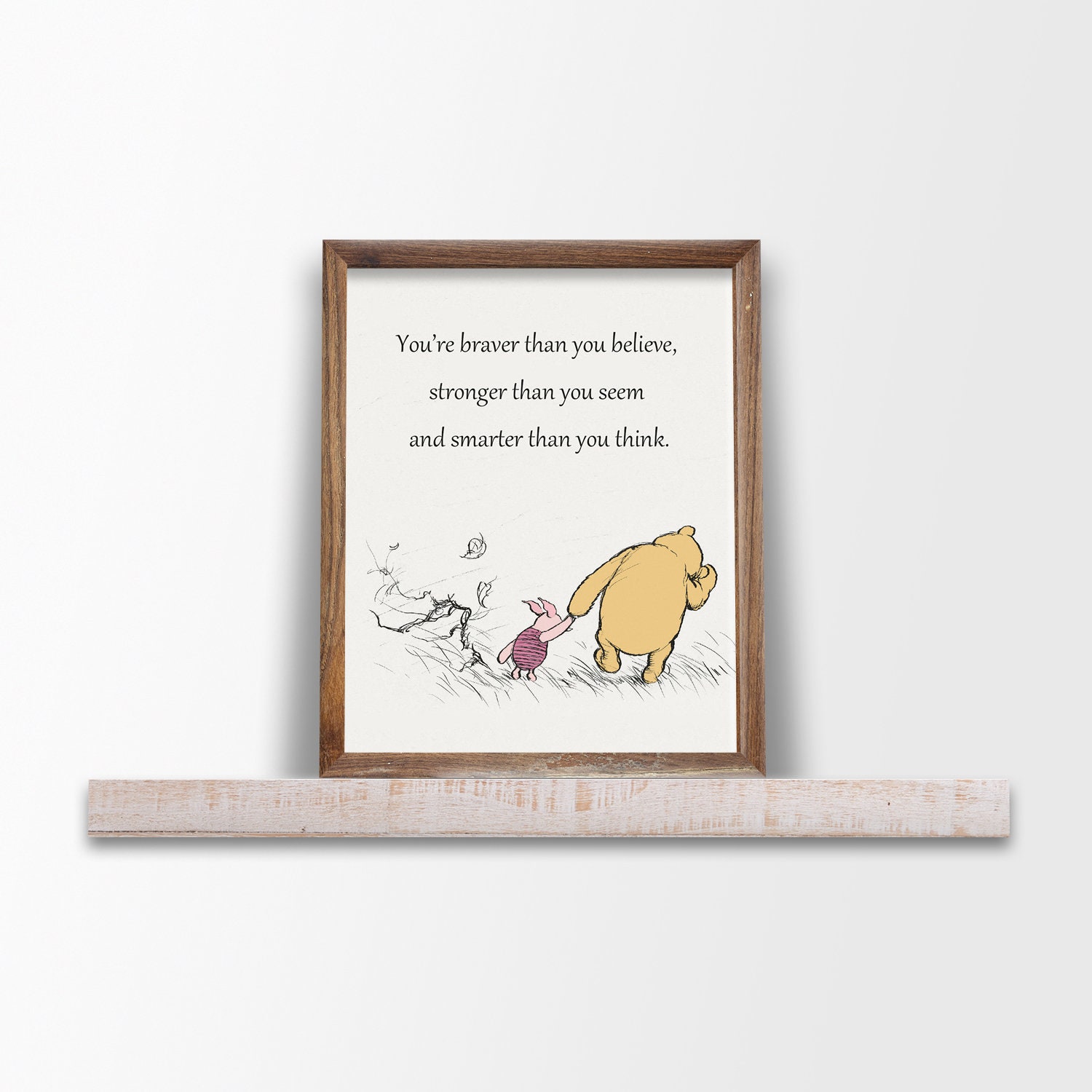 Encouragement Winnie the Pooh Quote Wall Art, Inspirational Nursery ...