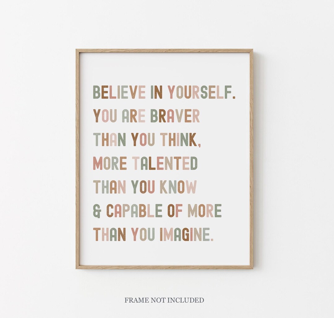 Positive Quote, Boho Wall Decor, Inspirational Poster, Affirmation Art ...