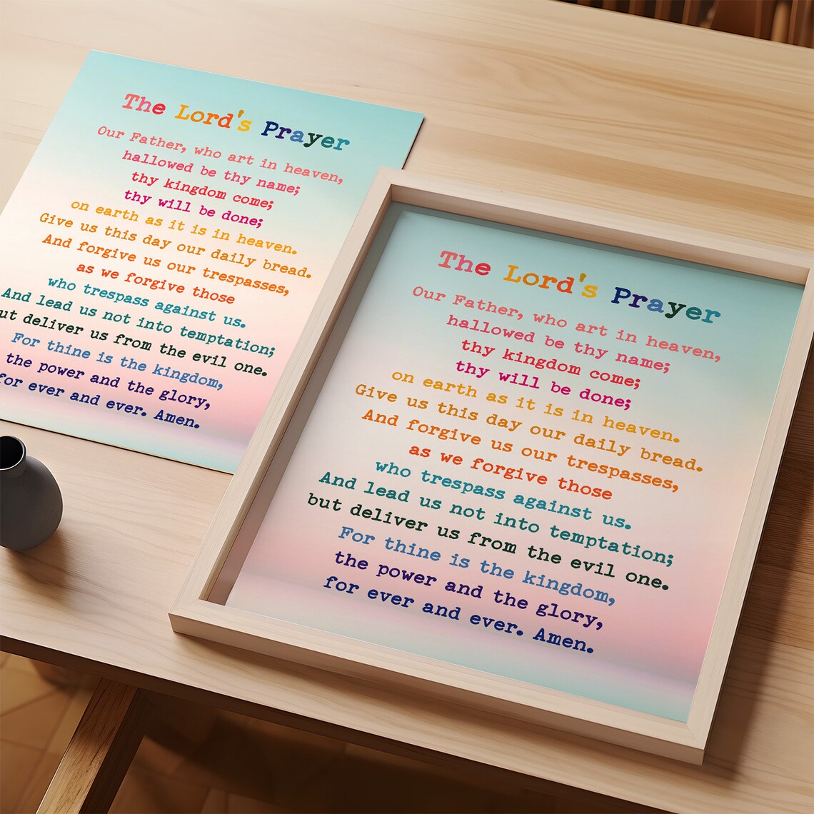 Lord's Prayer Wall Art, Religious Scripture, Bible Verse Wall Art ...