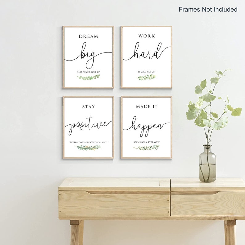 Inspirational Wall Art Office Decor Dream Big Motivational - Etsy
