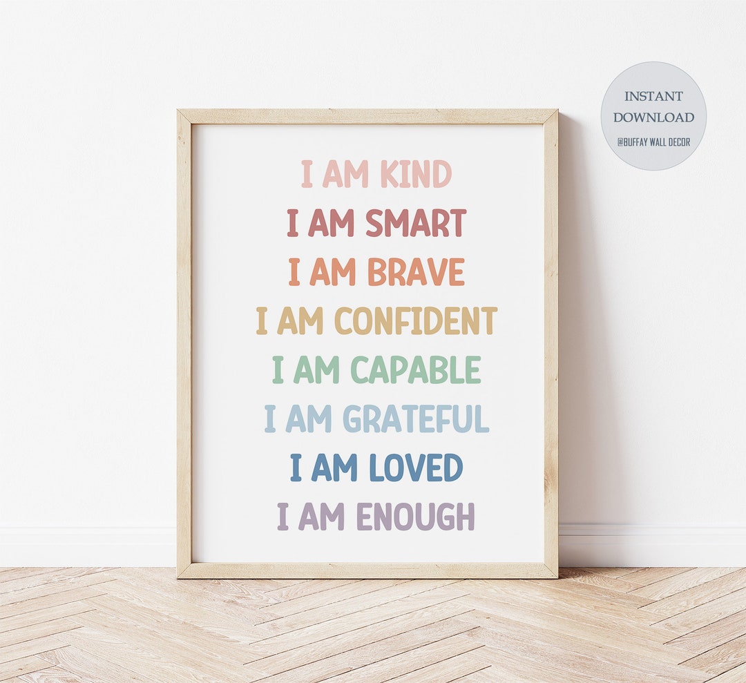 Classroom Decor, Growth Mindset, Affirmations Poster, Kids Wall Art ...