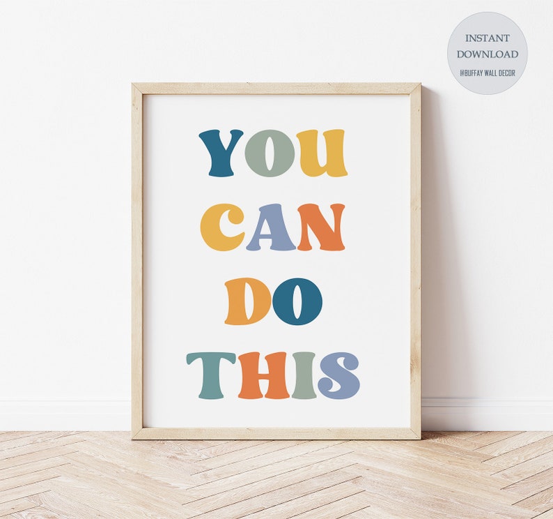 We Can Do This Poster, Motivational Wall Art, Positive Affirmation Art ...