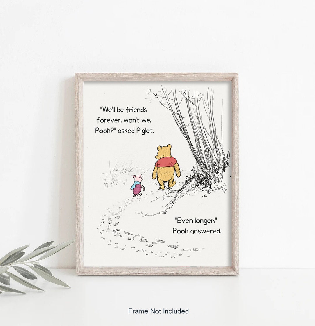 Winnie the Pooh and Piglet Friendship Artwork, We'll Be Friends Forever ...