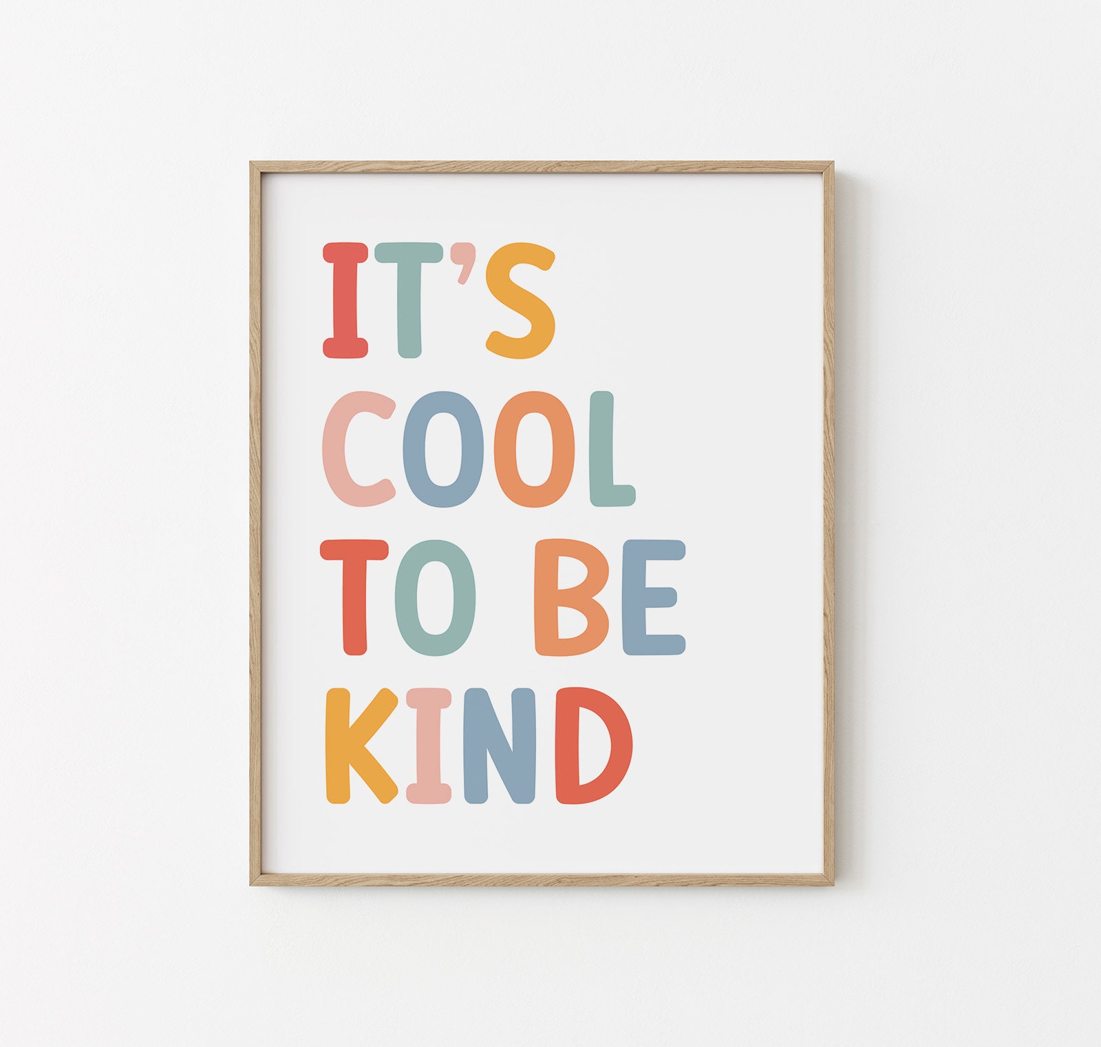 It's Cool to Be Kind Poster Playroom Classroom Wall - Etsy