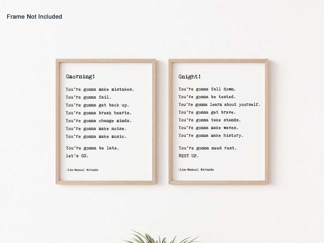 Lin Manuel Miranda Quote Art Print, Motivational Wall Art ...