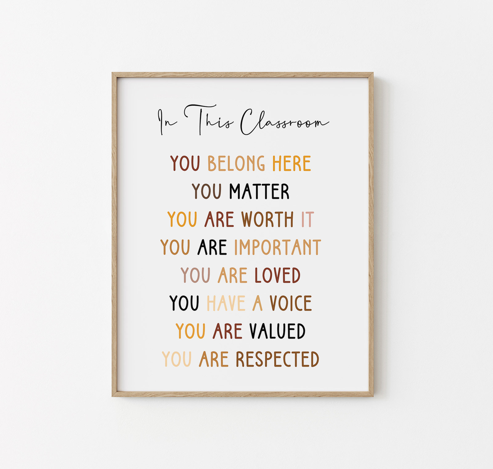 In This Classroom, Classroom Decor, Classroom Poster, Inspirational ...