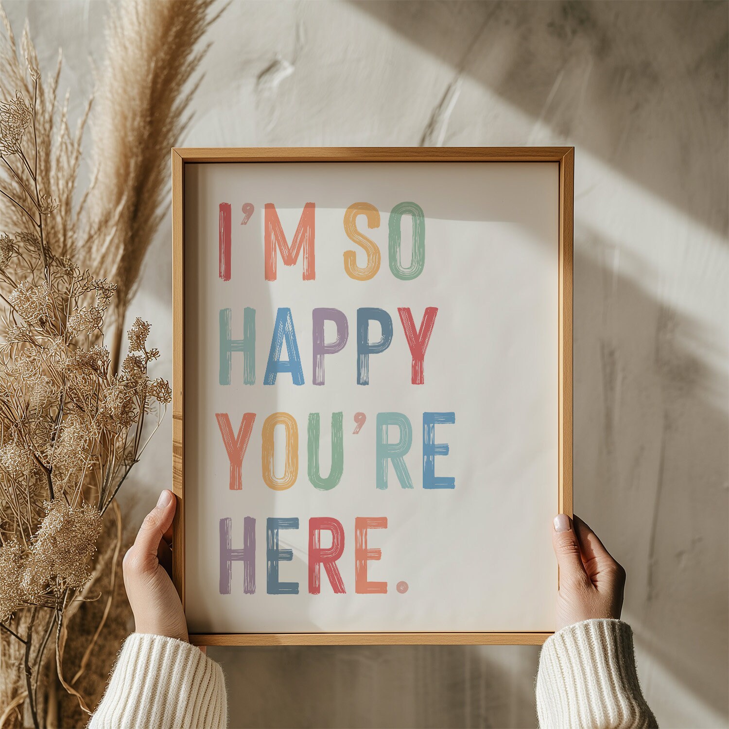 I Am so Happy You Are Here, Boho Classroom Decor, Classroom Art, Kids ...