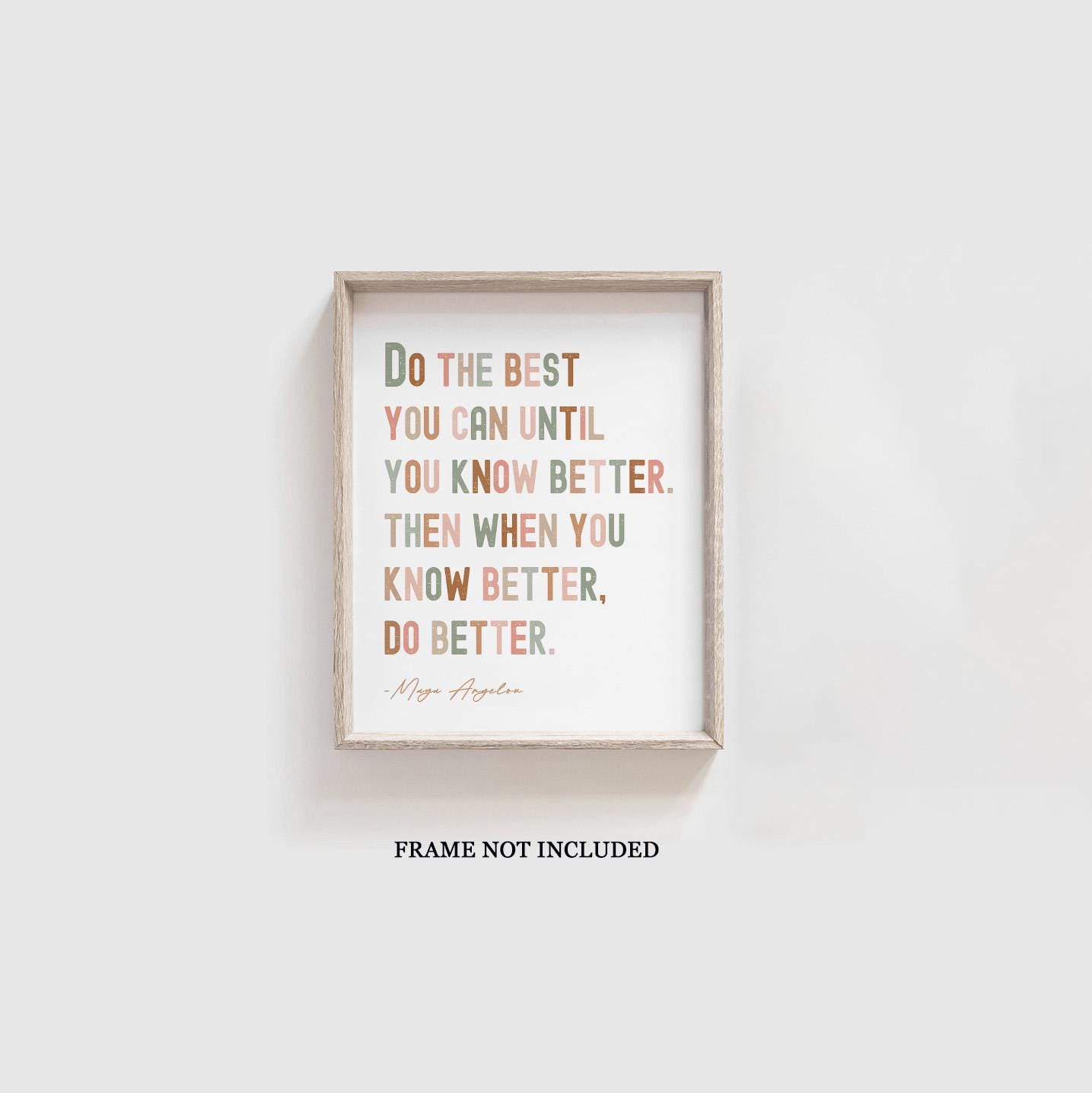 Do the Best You Can, Motivational Wall Art, Encouragement Quote ...