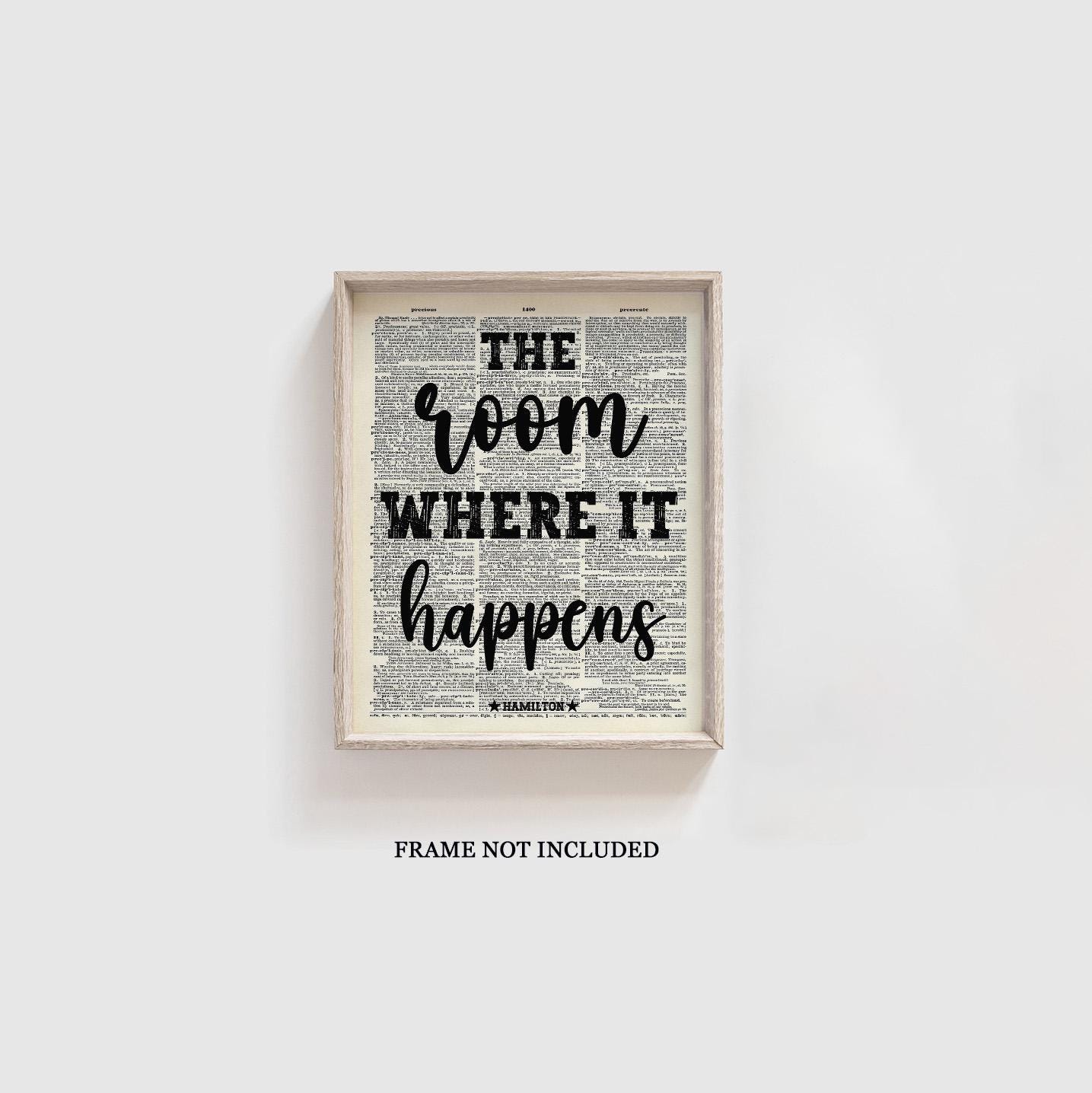 Printable Hamilton Quote Print, the Room Where It Happens, Hamilton ...