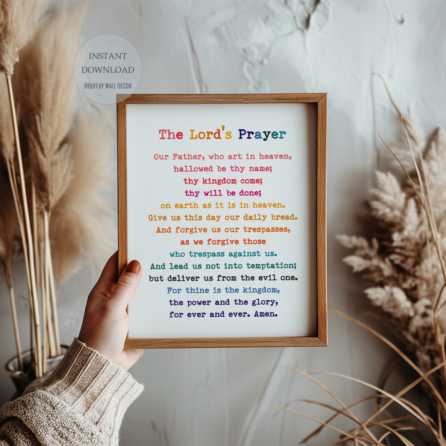 Lord's Prayer Wall Art, Religious Scripture, Bible Verse Wall Art ...