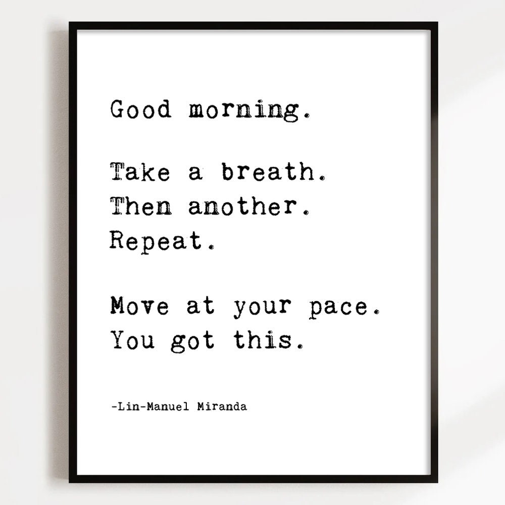 Lin Manuel Miranda Quote Art Print, Motivational Wall Art ...