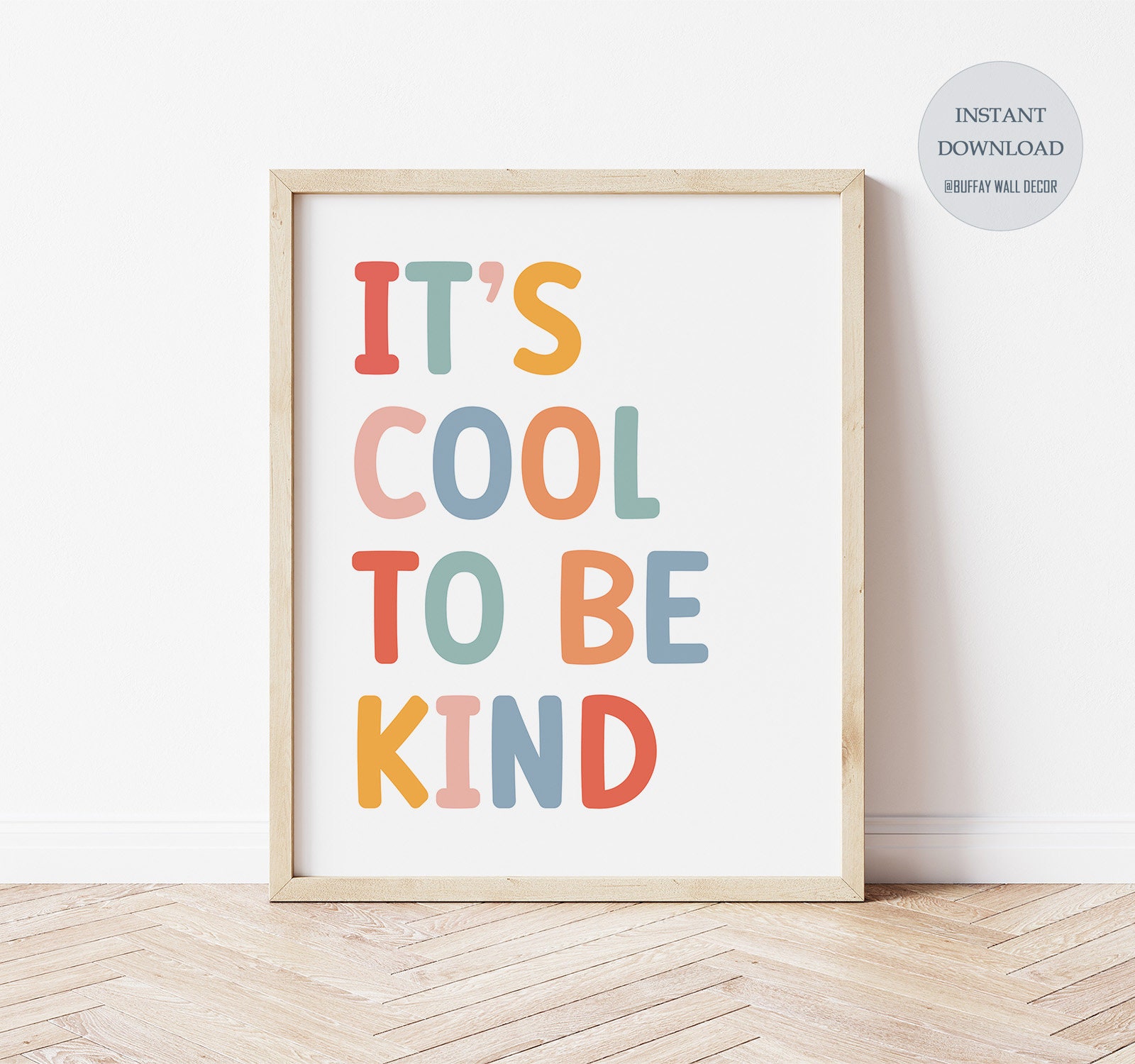 It's Cool to Be Kind Poster Playroom Classroom Wall - Etsy