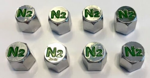 8 Silver... nitrogen VALVE CAPS N2 Etched...tpms Safe..w/ | Etsy