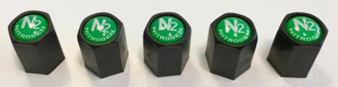 5 Black..nitrogen VALVE CAPS N2-nitro. Inlayed..tpms - Etsy