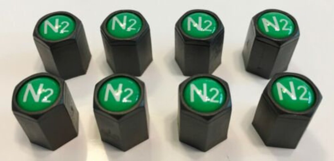 8 (nitrogen) VALVE CAPS - N2- Inlayed in Green...tpms Safe..w/ Decal - Etsy