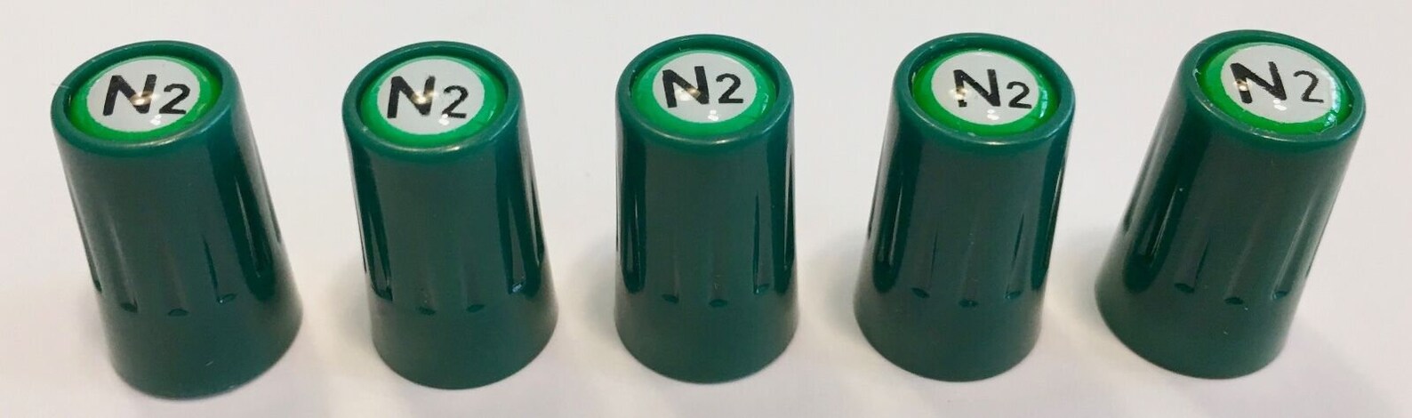 5 Green...long.. (nitrogen) VALVE CAPS -N2- Inlayed...tpms Safe..w ...