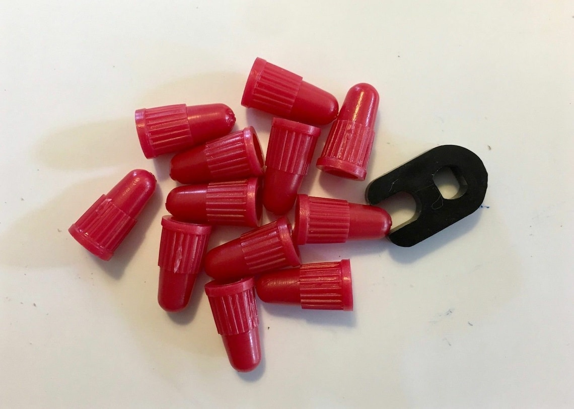 12 Raceready... Red Presta Valve Caps.. + 1 Presta Valve Core Removal ...