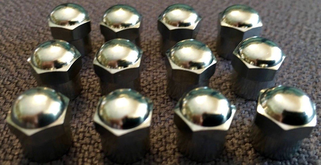 12 Chrome VALVE STEM CAPS - Etsy