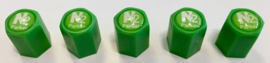 5 Green..nitrogen VALVE CAPS N2-parker Inlayed..tpms - Etsy