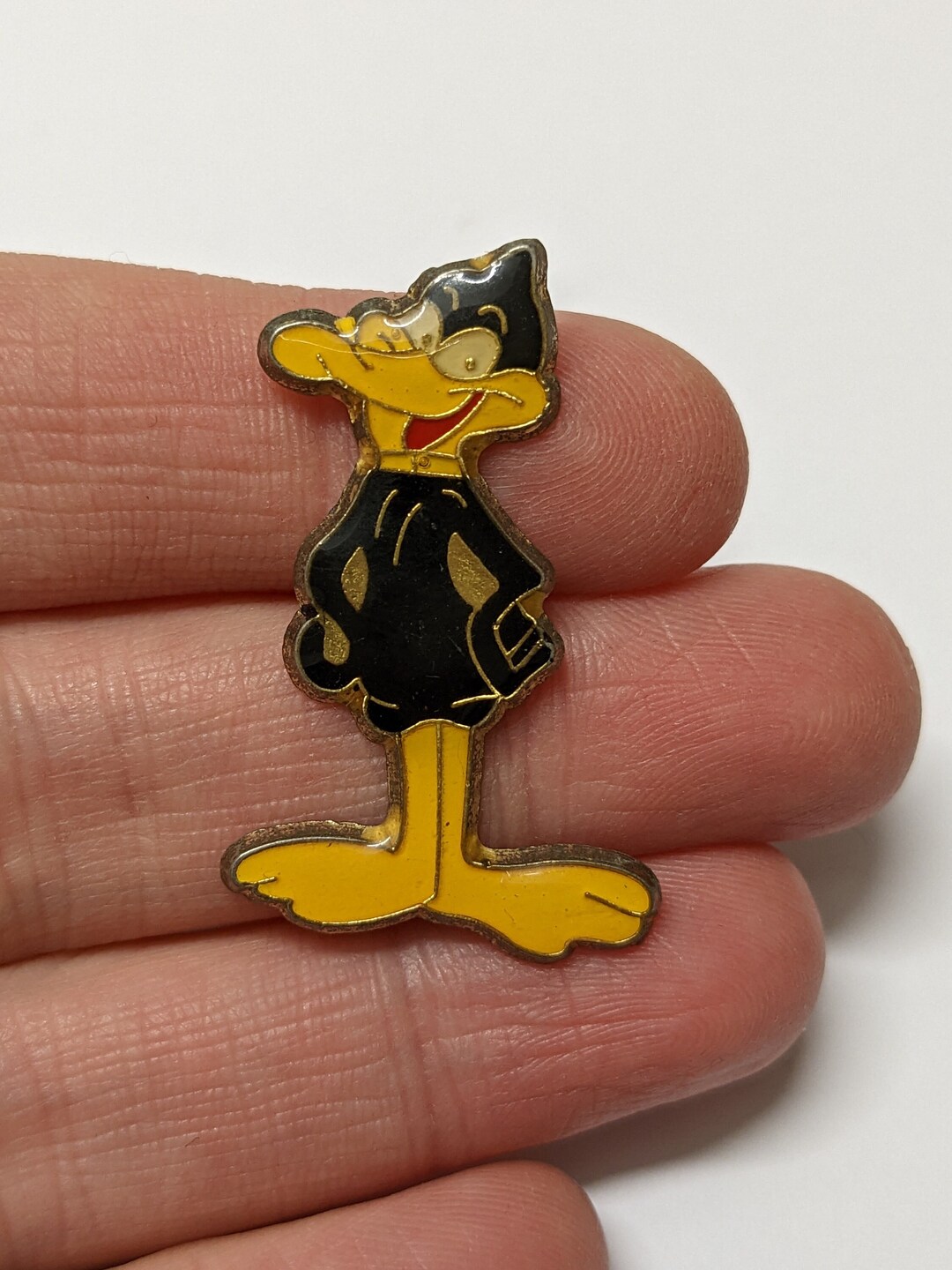 Vintage Daffy Duck Enamel Pin Cartoon Badge 90's Video Game Running ...
