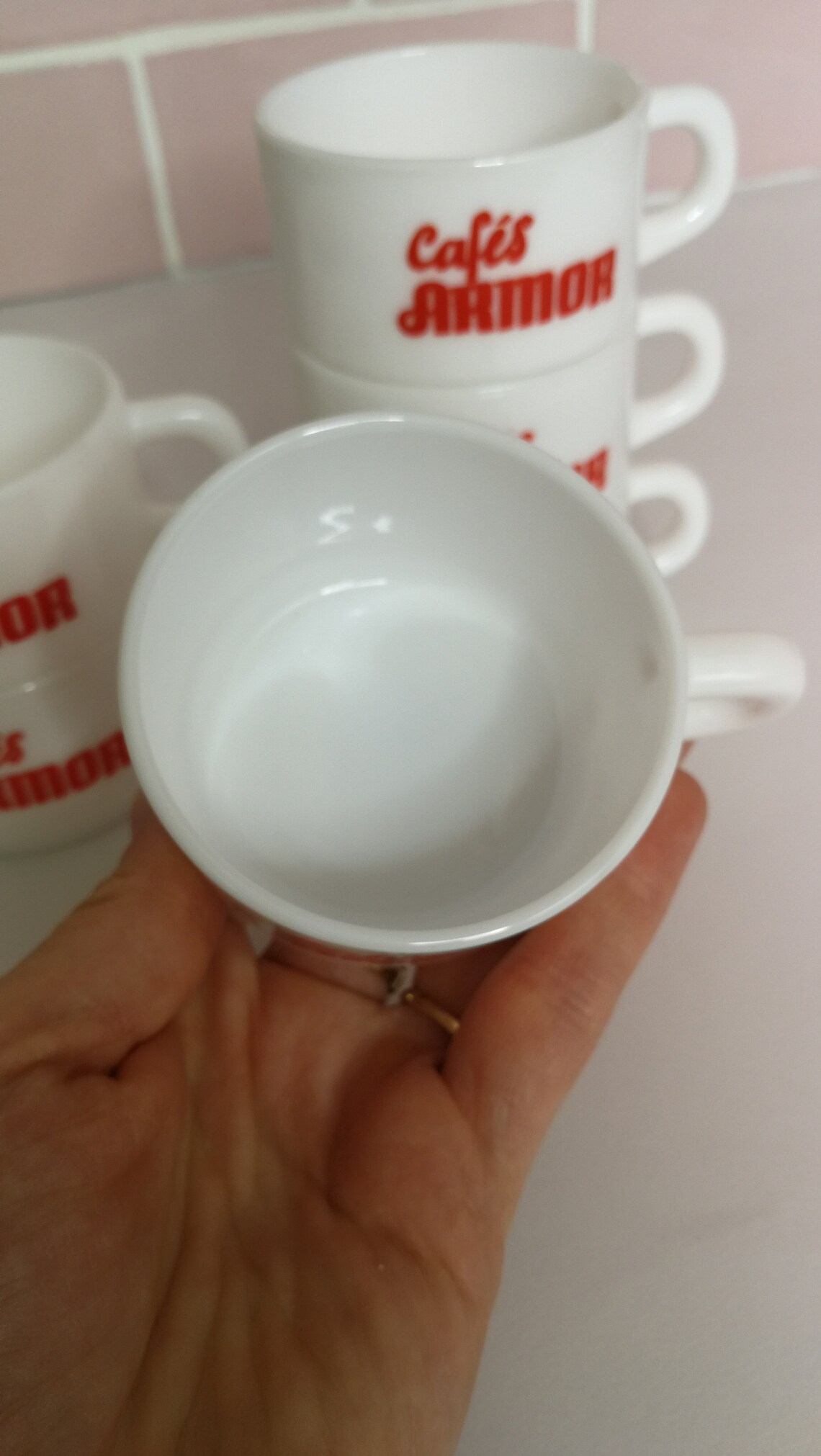 6 Vintage French Cafés Armor Arcopal Espresso Cups Set of 6 - Etsy