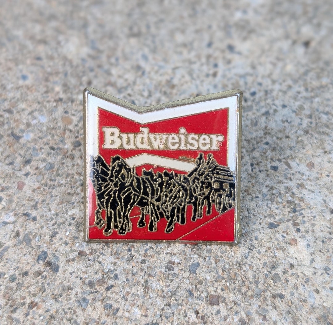 Vintage Budweiser Enamel Pin Beer Badge Logo Lapel Alcohol Advertising ...