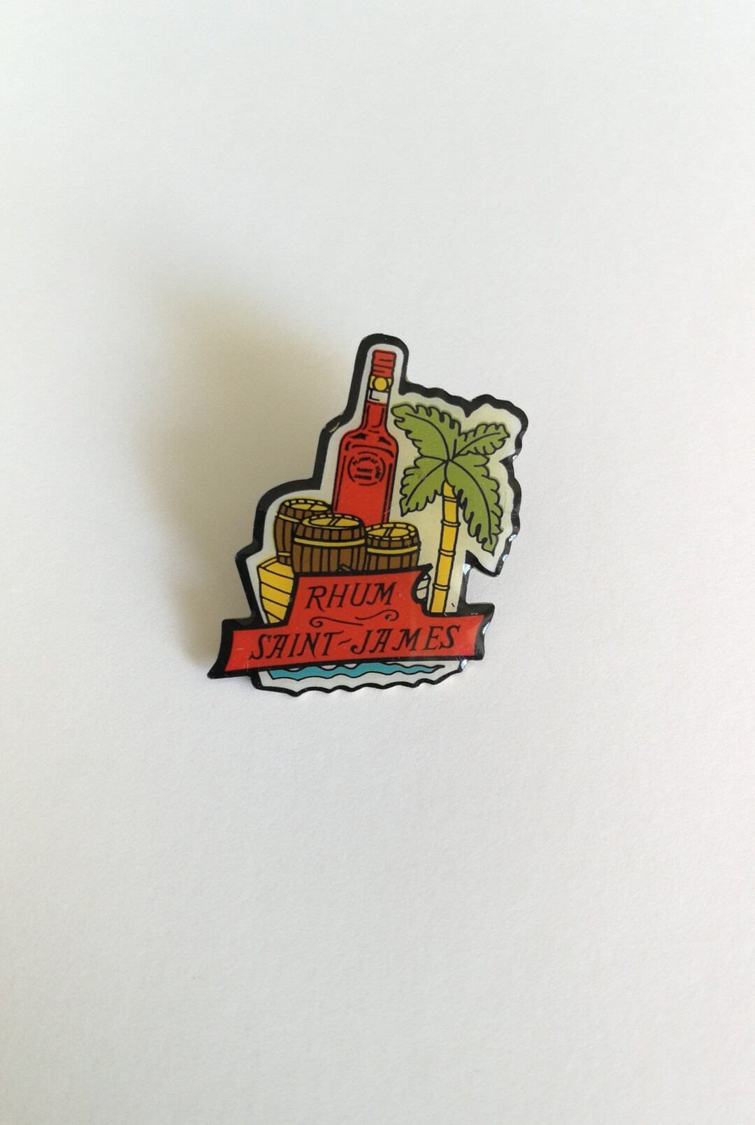 Vintage Rhum Saint James Enamel Pin Badge Rhum Agricole Martinique West ...