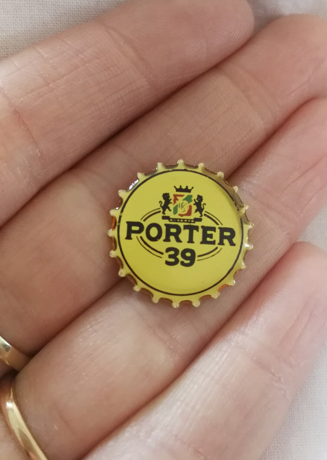 Vintage French Porter 39 Cap Enamel Pin Beer Bottle Badge Logo Lapel ...