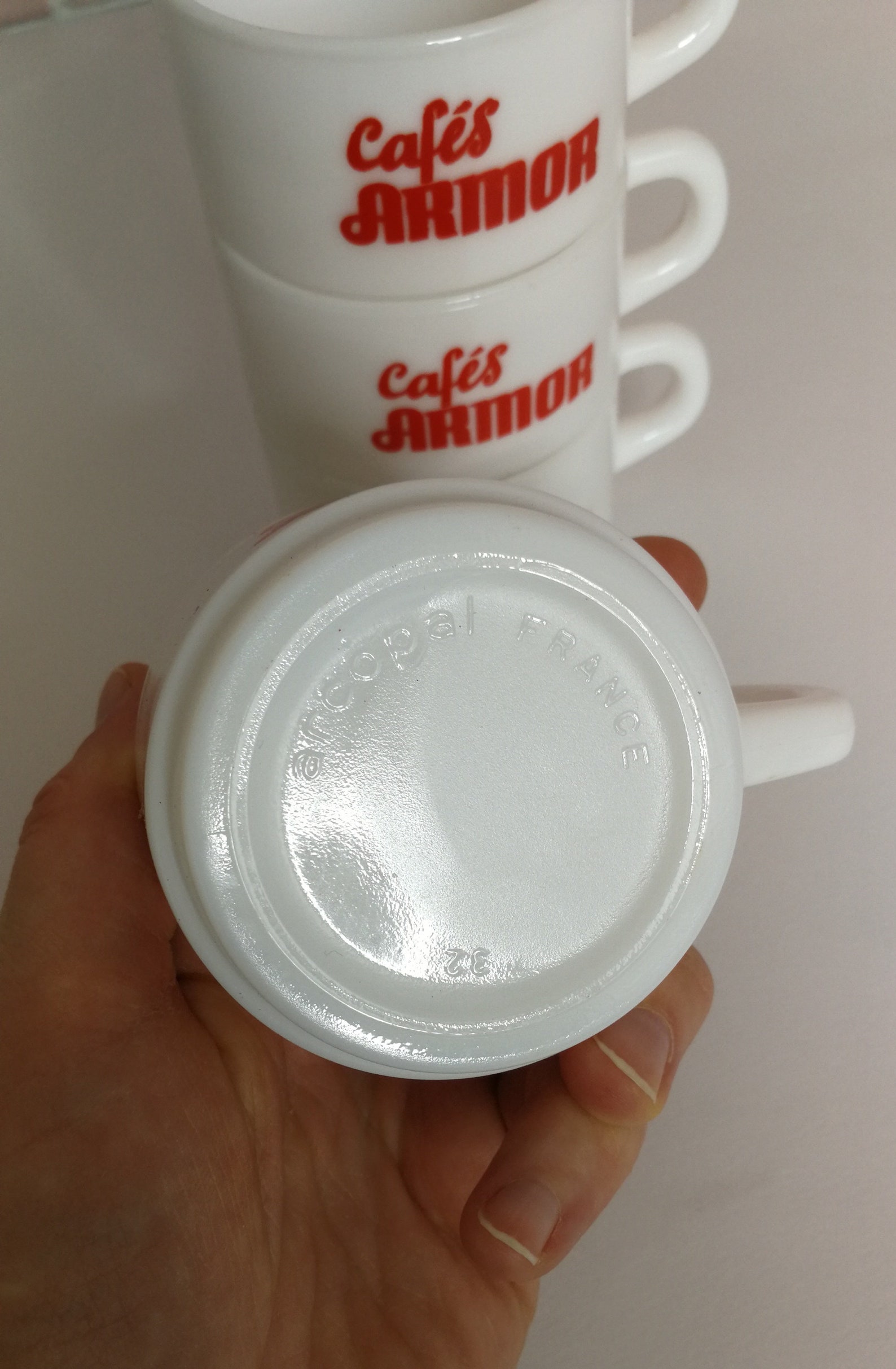 6 Vintage French Cafés Armor Arcopal Espresso Cups Set of 6 - Etsy