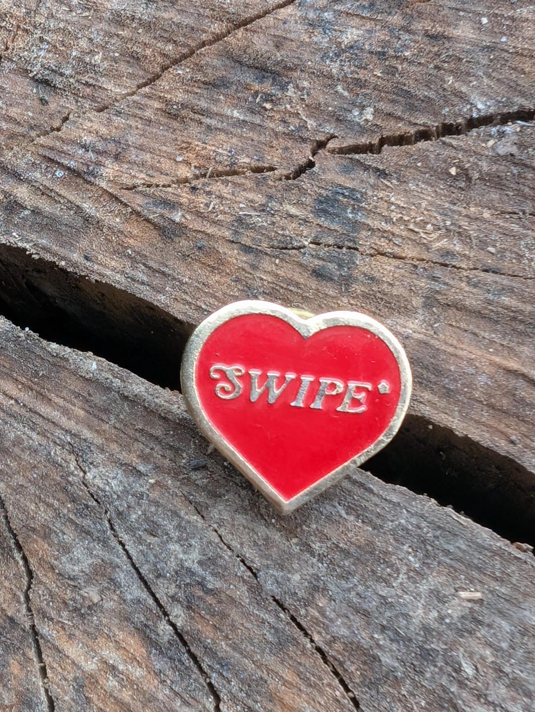 Vintage Swipe Pin Left Right Cartoon Free Hugs Funny Badge Enamel ...