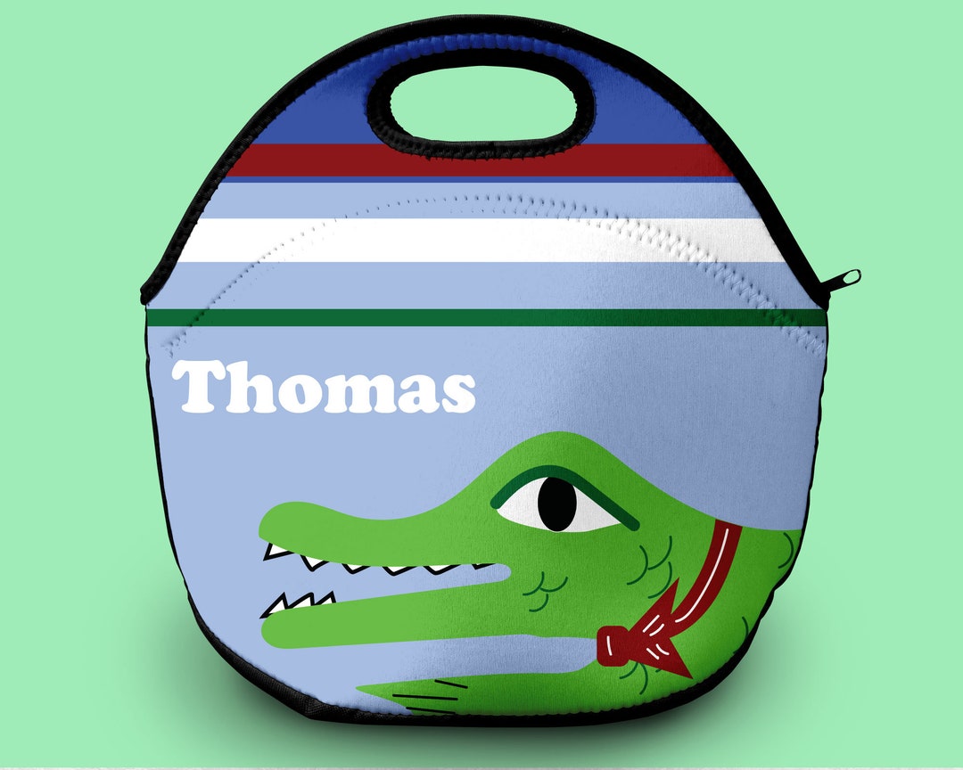 Kid's Neoprene Lunch Tote, Kid's Lunch Bag, Alligator Lunch Tote ...