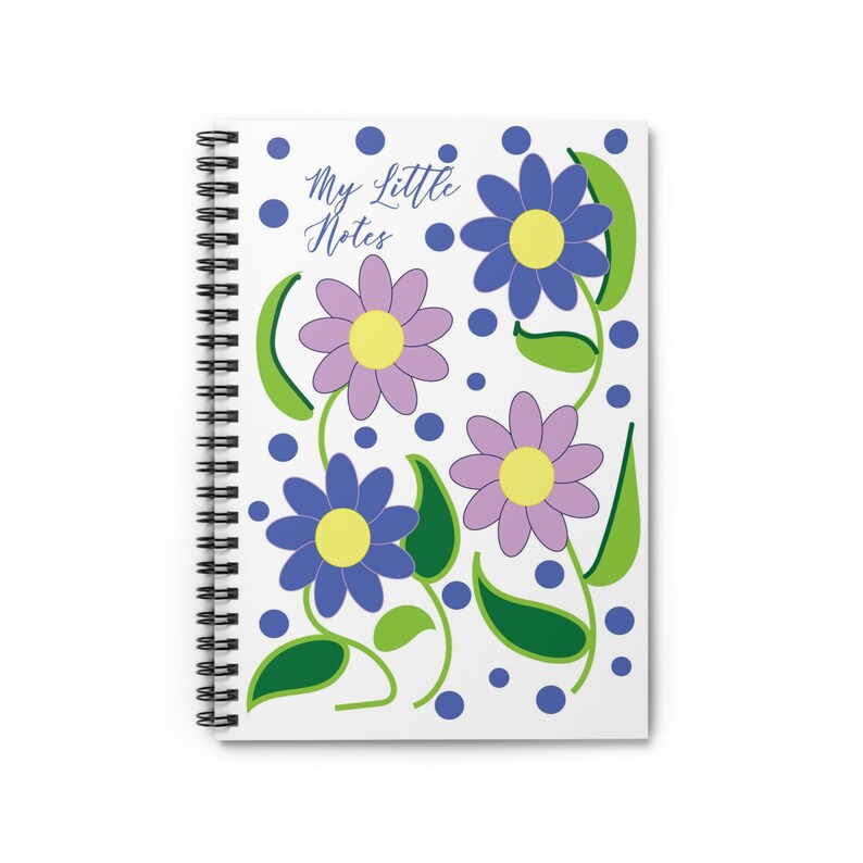 Spring Rain and Flower Notebook, Spring Rain Pattern, Ruled Notebook ...