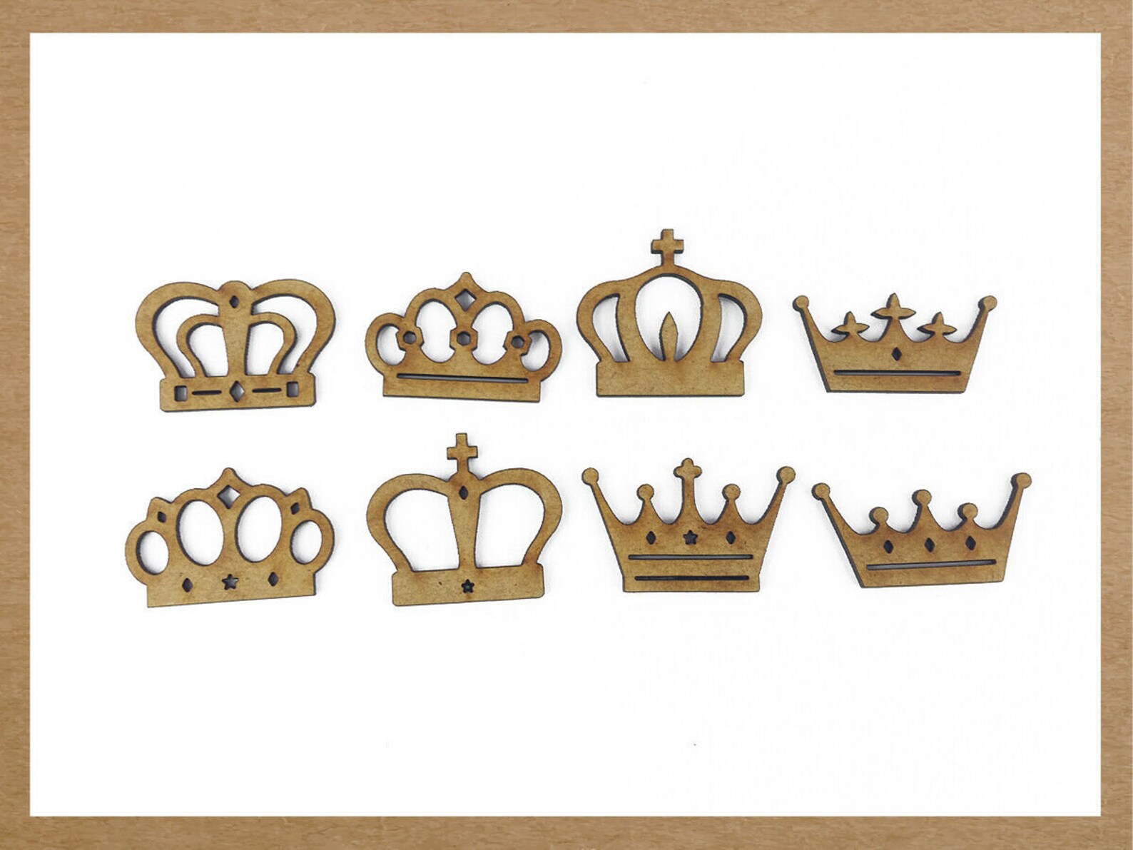 Wooden MDF Shapes Crown Corona King Queen Ornaments Laser Cut ...