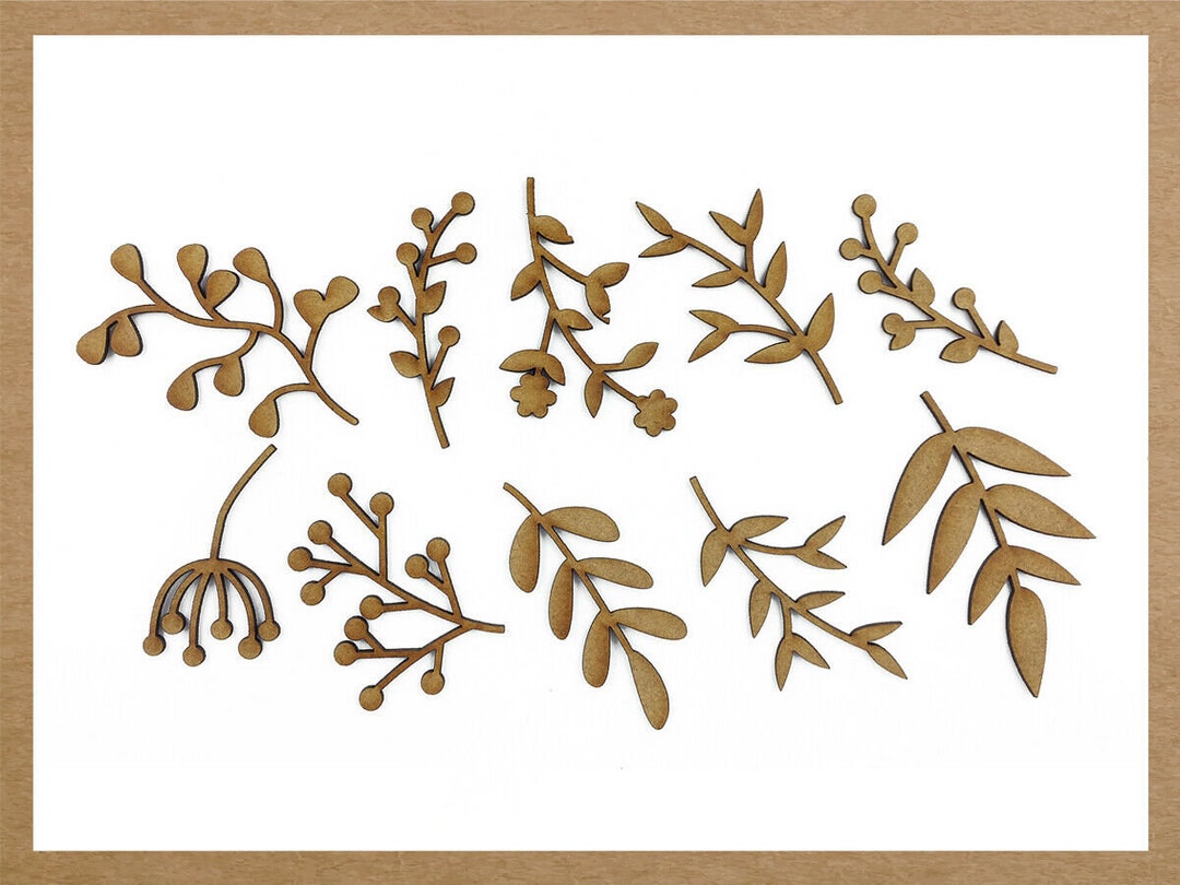 Wooden Branches, Floral, Craft Shape, Cutouts, Wood Embellishment ...