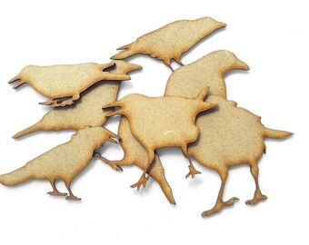 Laser Cut Wood Crow - Etsy