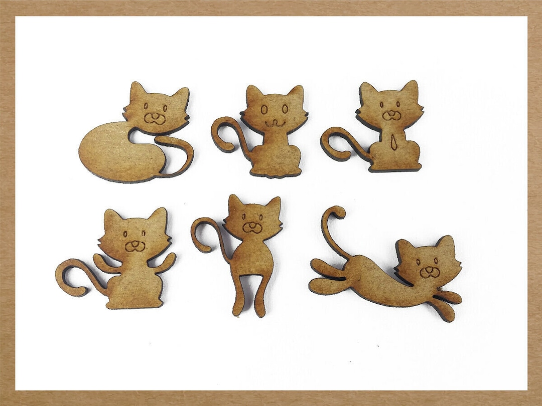 Wooden Cat, Kitten, Kitty, Animal, Craft Shape, Cutouts, Wood ...