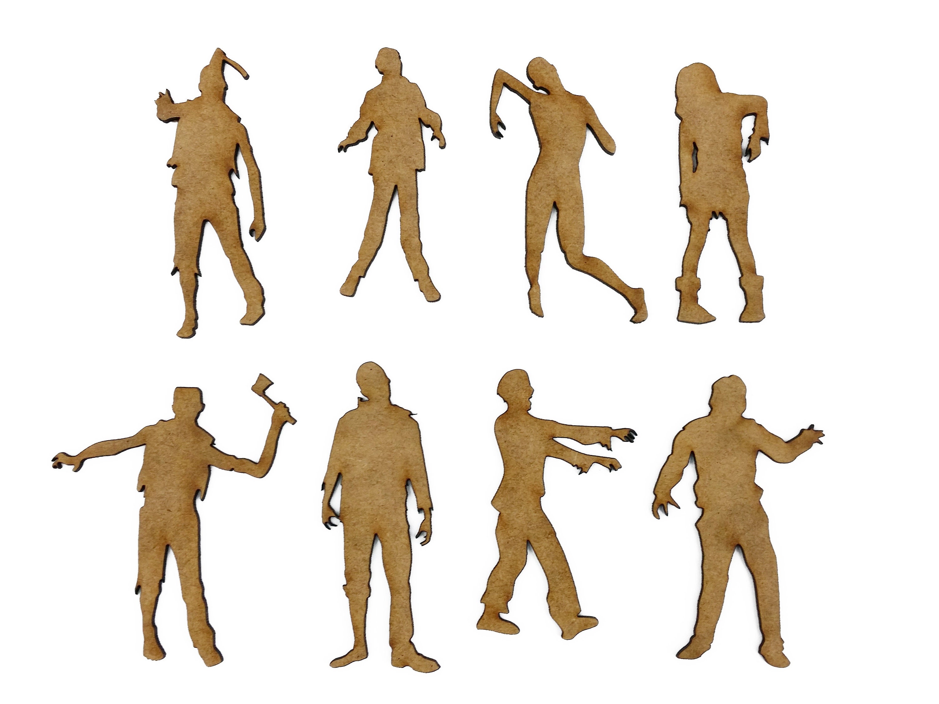 Wooden Halloween Zombie Craft Shape Cutouts Wood | Etsy UK