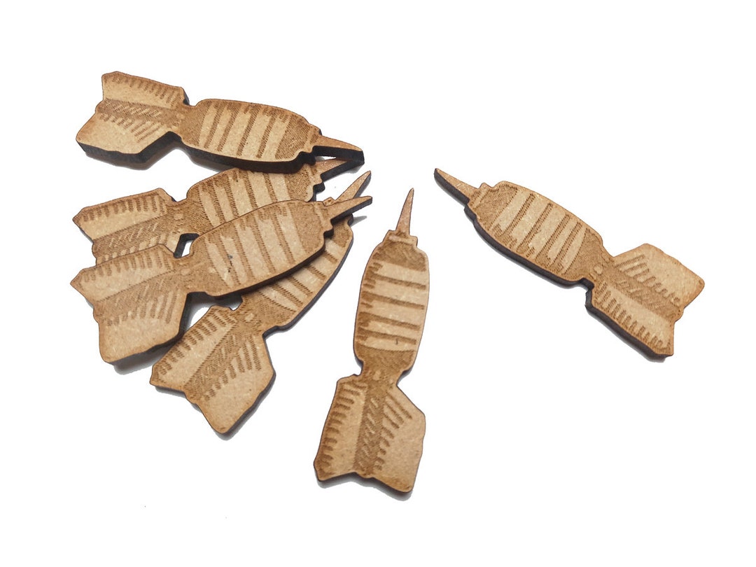 Wooden Dart Craft Shape MDF Laser Cut Out Pieces Slices Blank ...