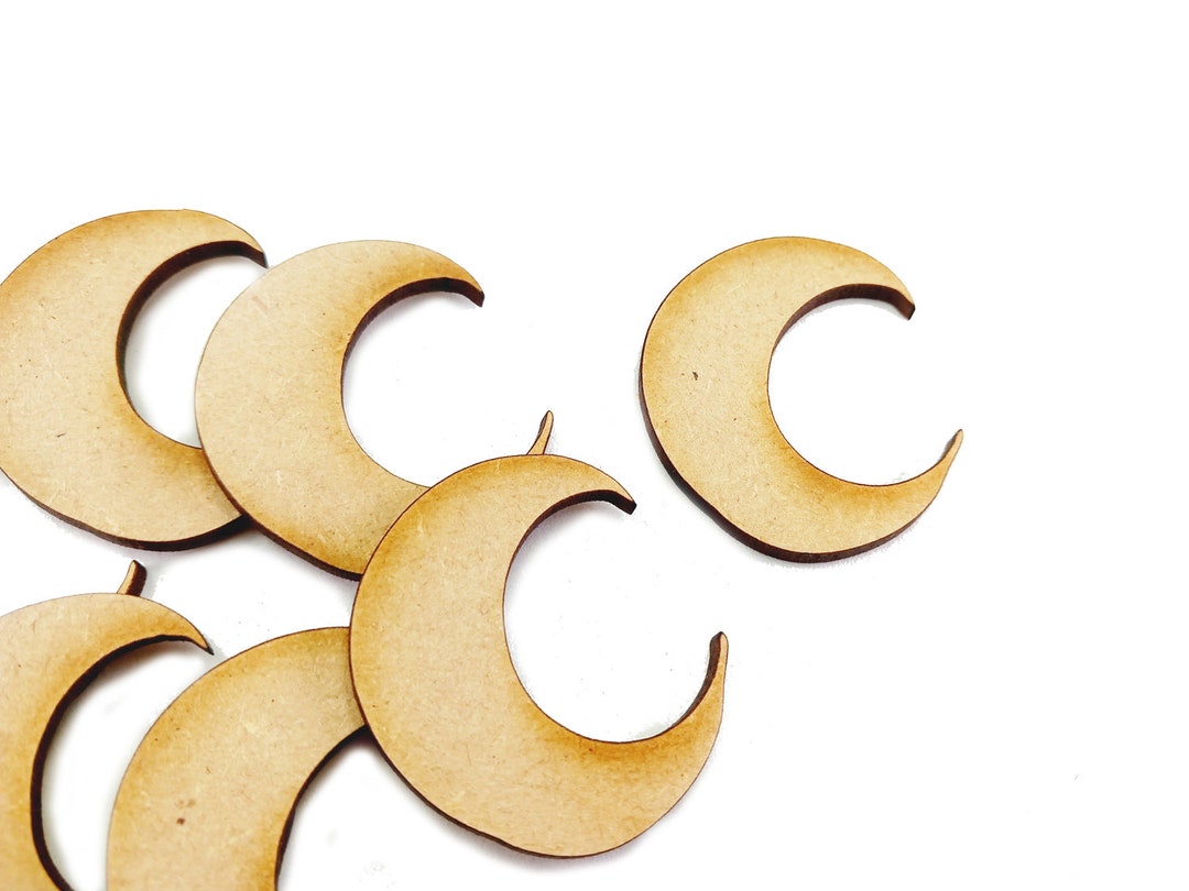 Wooden Moon MDF Craft Shapes Laser Cut Embellishment Decoration - Etsy