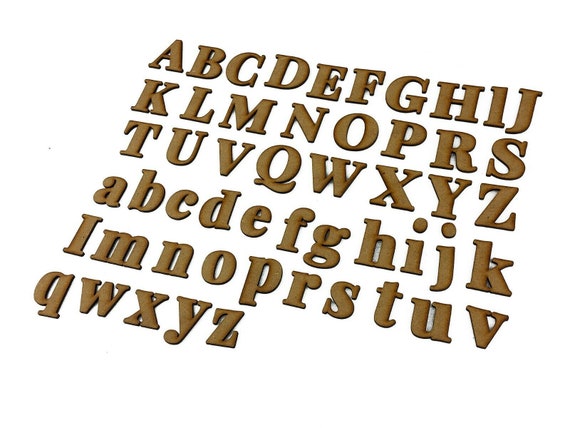 10Cm 6 Wooden Mdf Alphabet Letters Upper Case Abc Lower Case 3 Craft ...